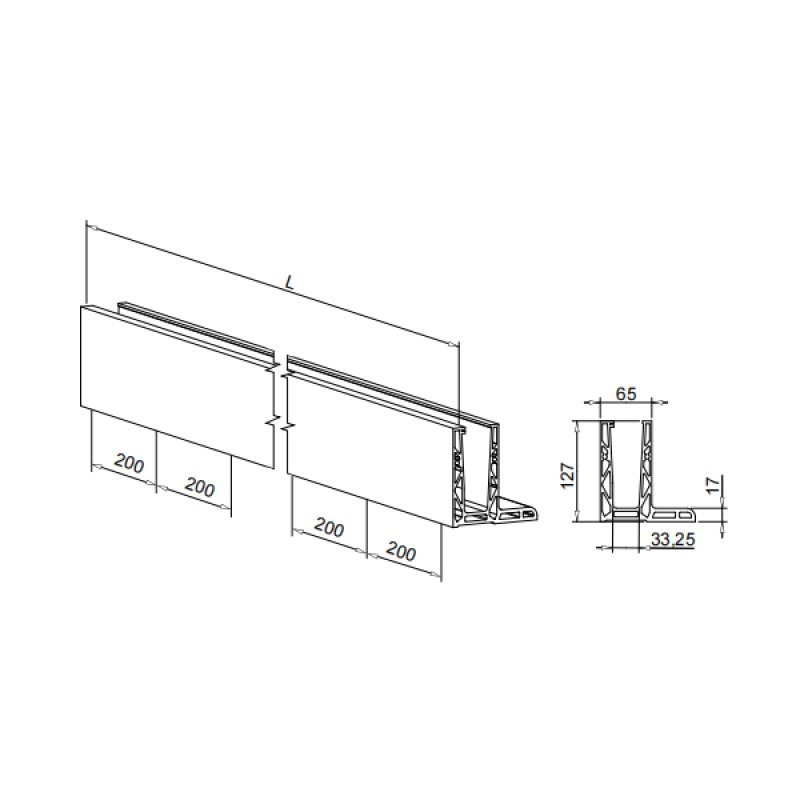 Aluminum Channel F Type