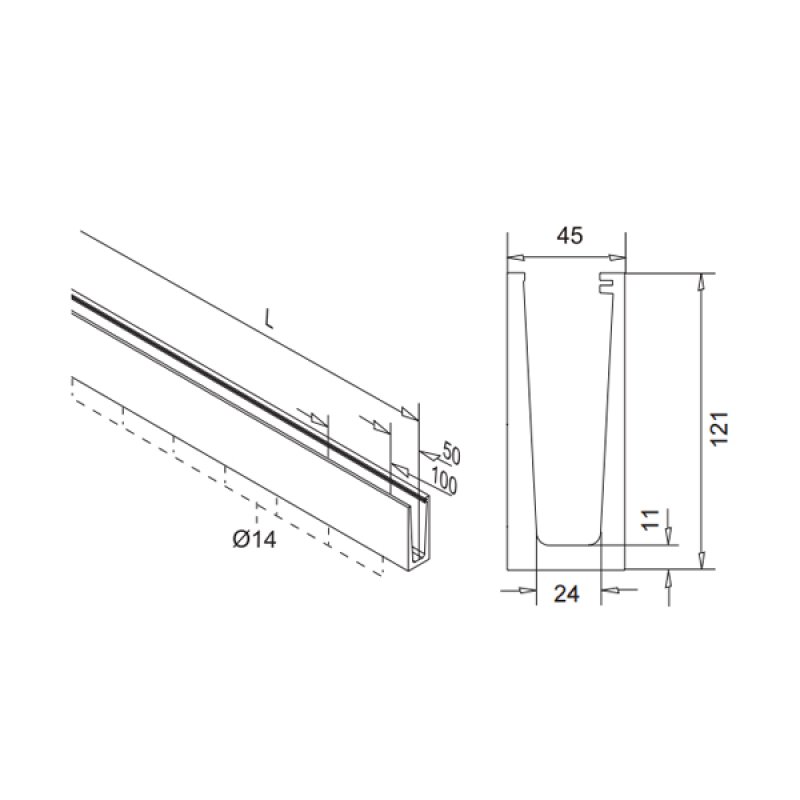 Slim Aluminum Channel Floor