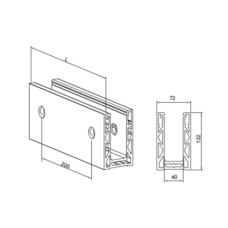 Adjustable Aluminum Channel Wall
