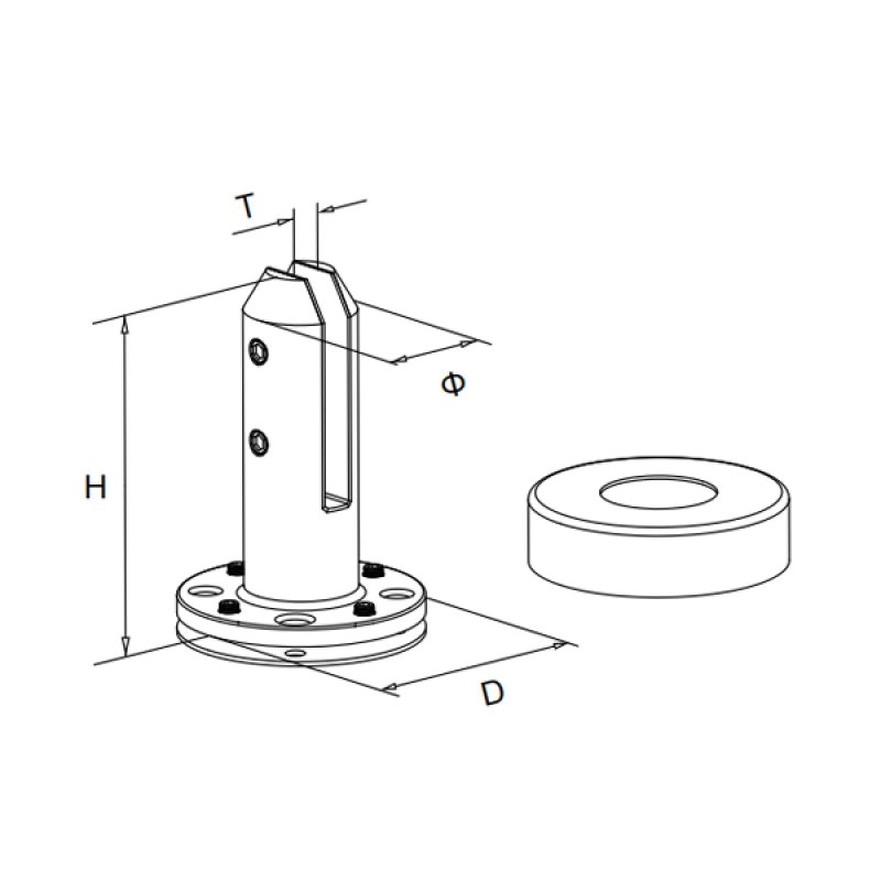 Round Spigot With Base & Cover