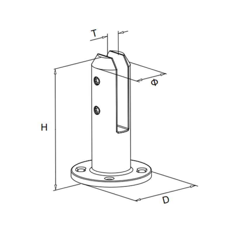 Round Spigot With Base Plate