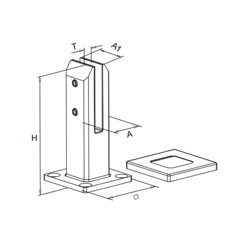 Square Spigot With Base & Cover