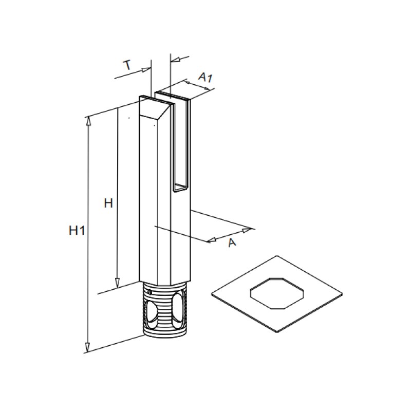 Square Spigot With Cover