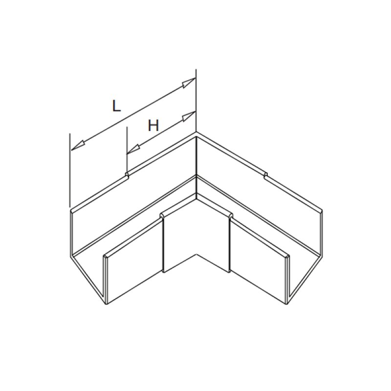 90° Joiner For Rectangular Slot Tube