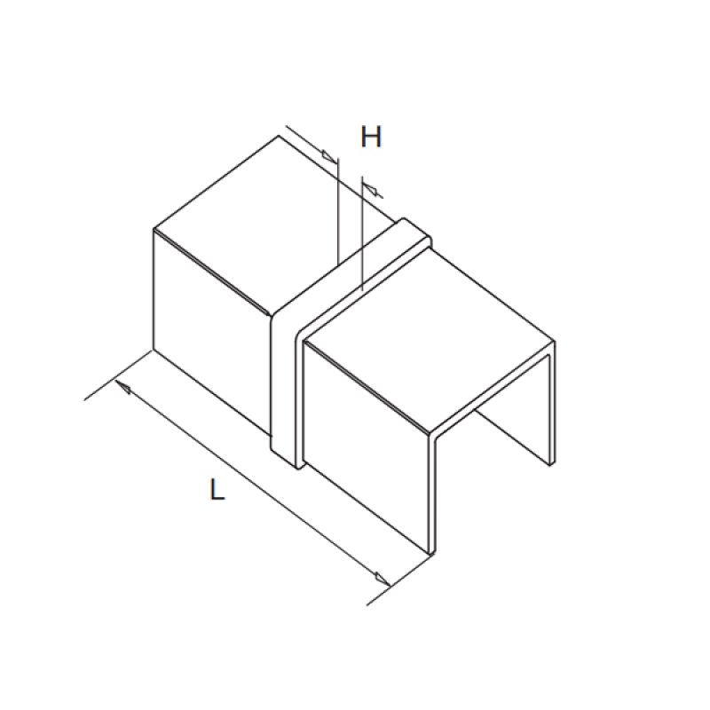 In-Line Joiner For Rectangular Slot Tube