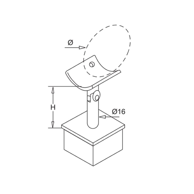 Post Reducer Square - Round "Adjustable"