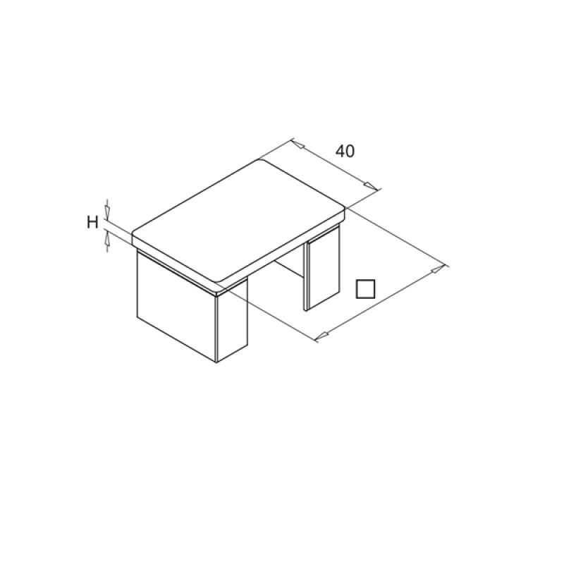 FLAT END CAP FOR RECTANGULAR SLOT TUBE - Glass railing|Stainless steel ...