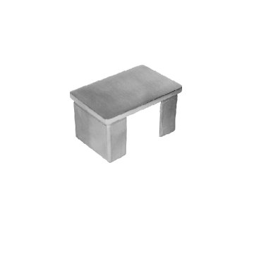 FLAT END CAP FOR RECTANGULAR SLOT TUBE - Glass railing|Stainless steel ...