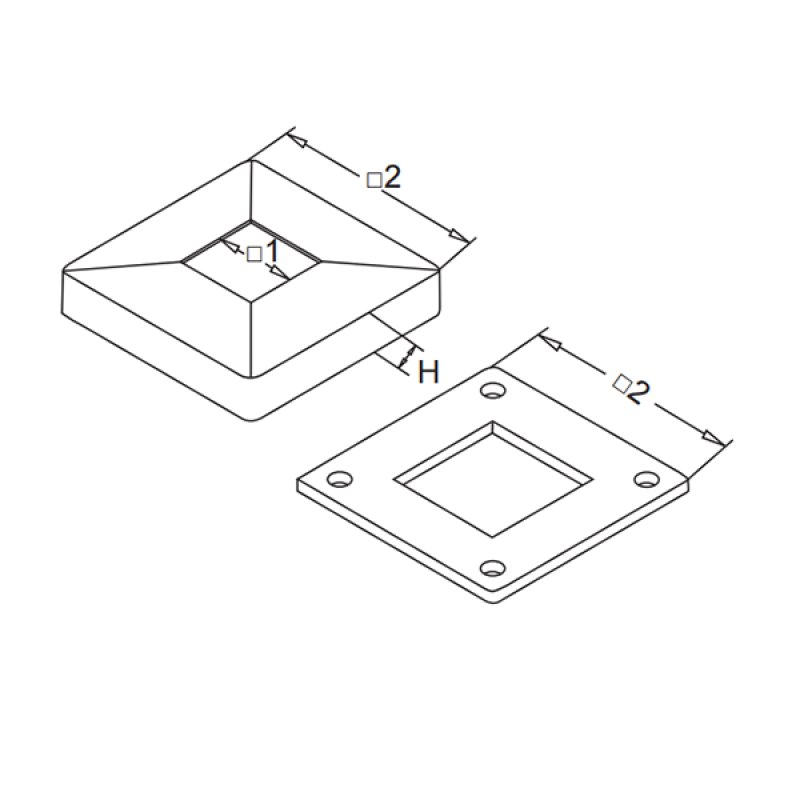 Square Base & Cover