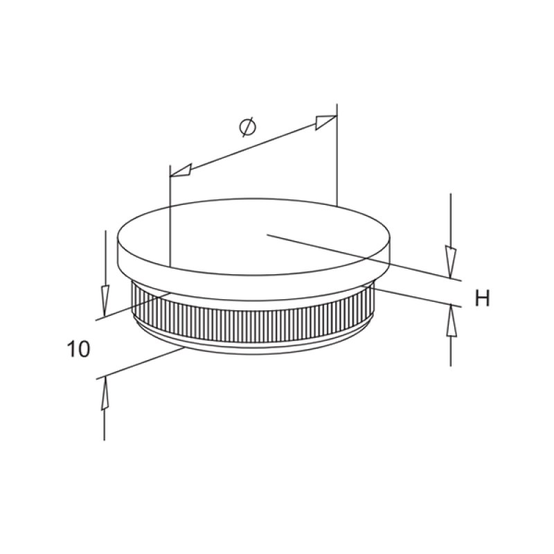 Radiused Curved End Cap