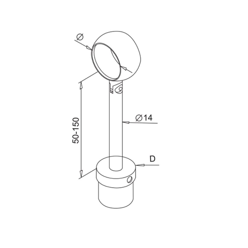 Adjustable Central Handrail Support
