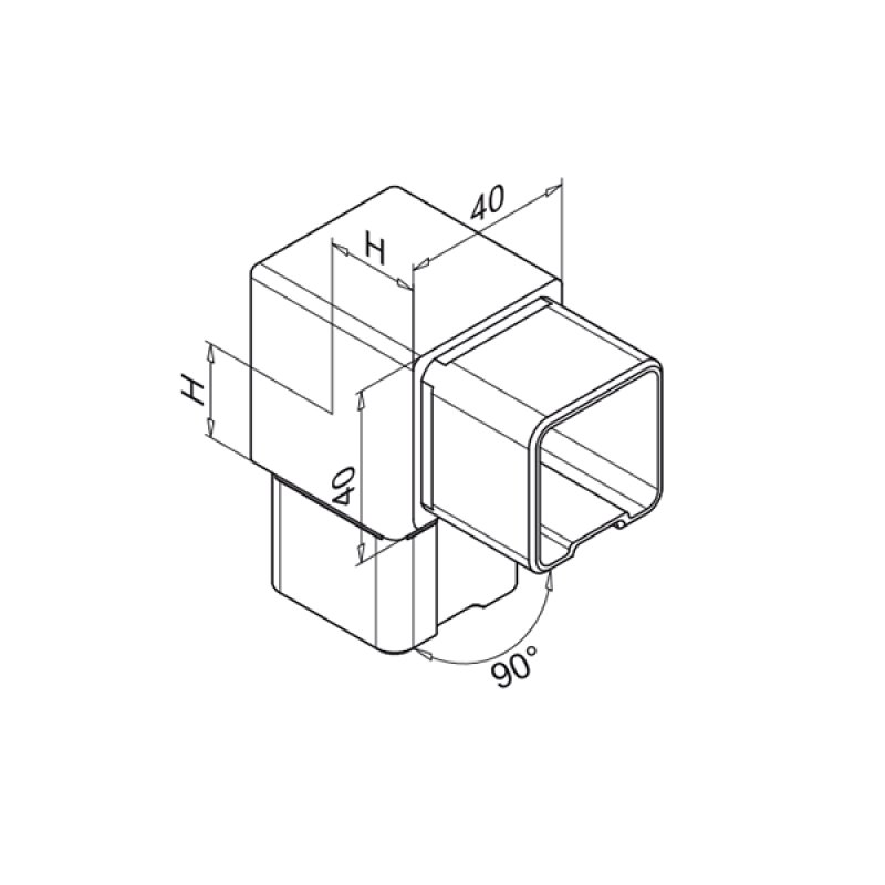 90 Degree Square Tube Elbow