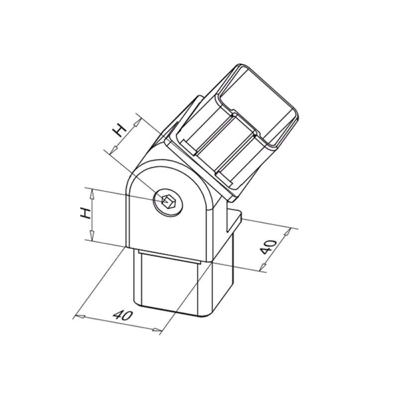 Adjustable Square Tube Elbow