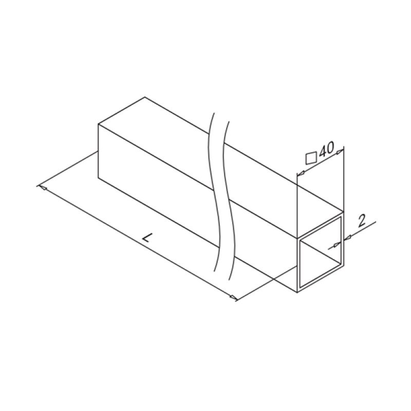 Square Tube 40X40X2.0mm